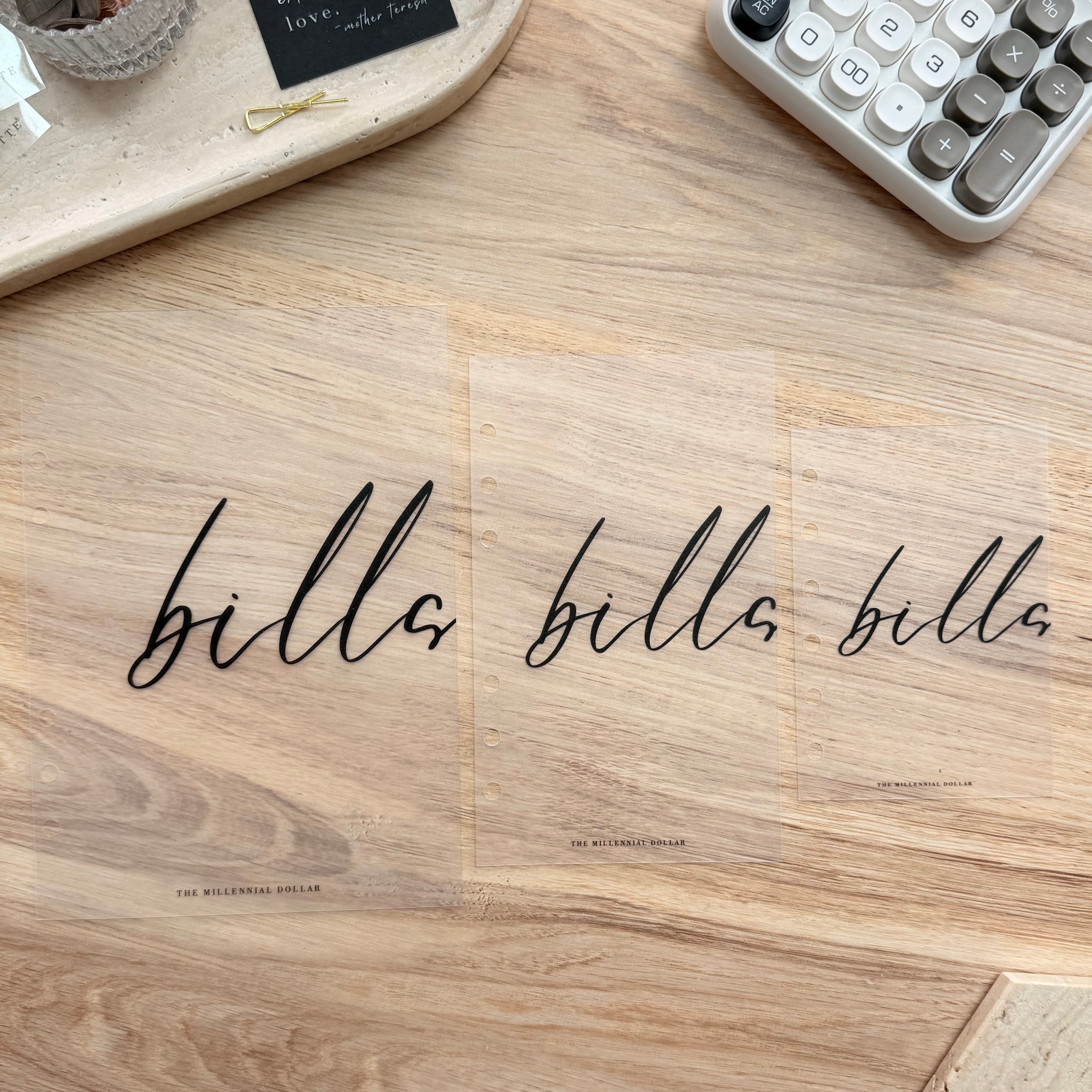 Bills Cursive Dashboard – THE MILLENNIAL DOLLAR